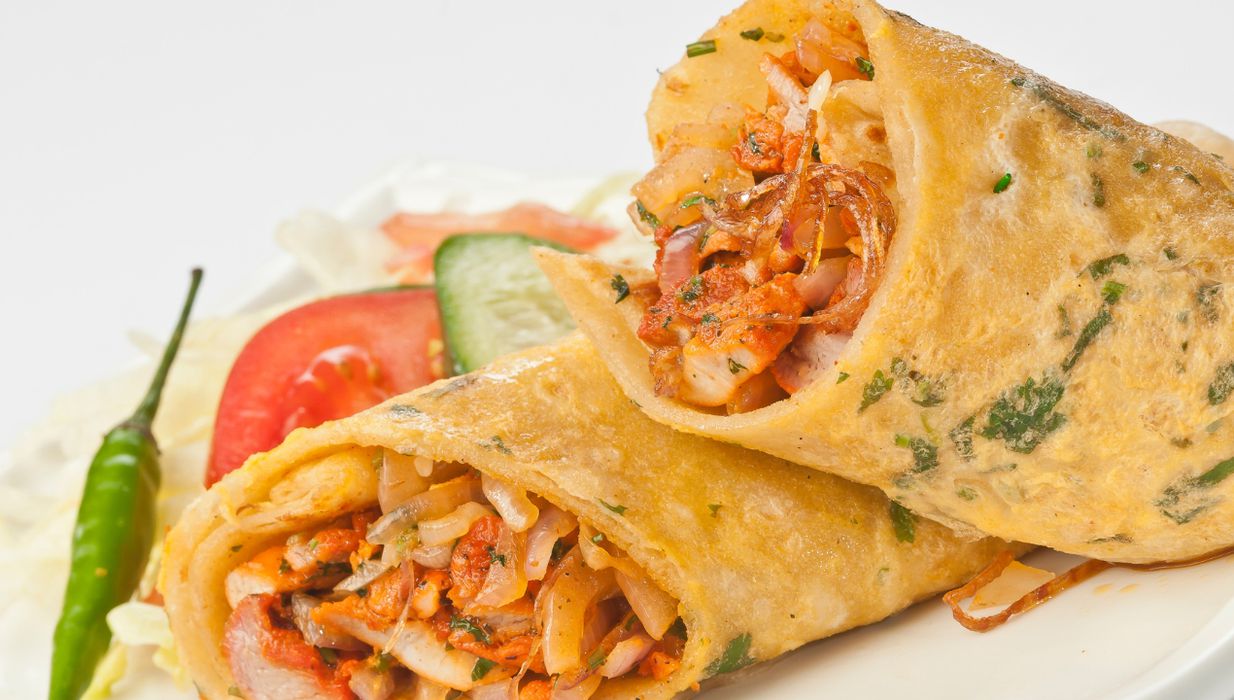Afghani Masala Chaap Roll